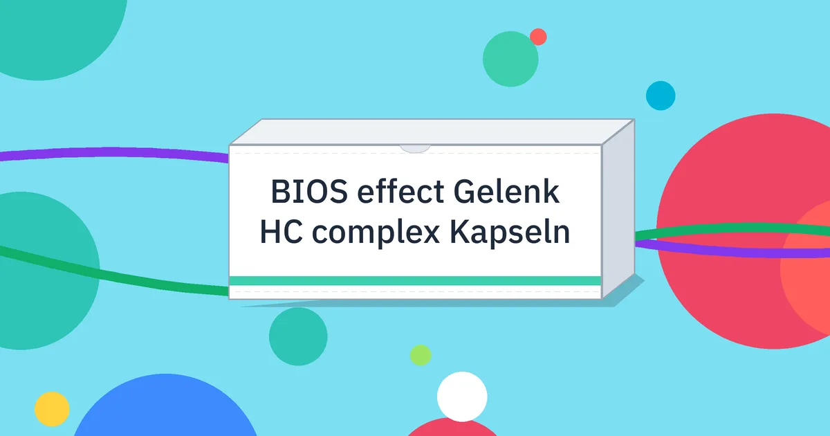 Symbolbild: Packung mit der Aufschrift BIOS effect Gelenk HC complex Kapseln (PZN 10276447) – Verfügbarkeit und Bezug in Apotheken in Frankfurt am Main