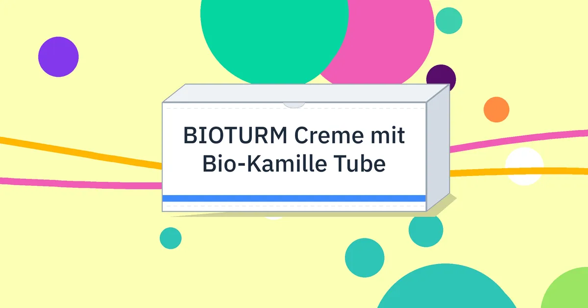 Symbolbild: Packung mit der Aufschrift BIOTURM Creme mit Bio-Kamille Tube (PZN 10398854) – Verfügbarkeit und Bezug in Apotheken in Frankfurt am Main