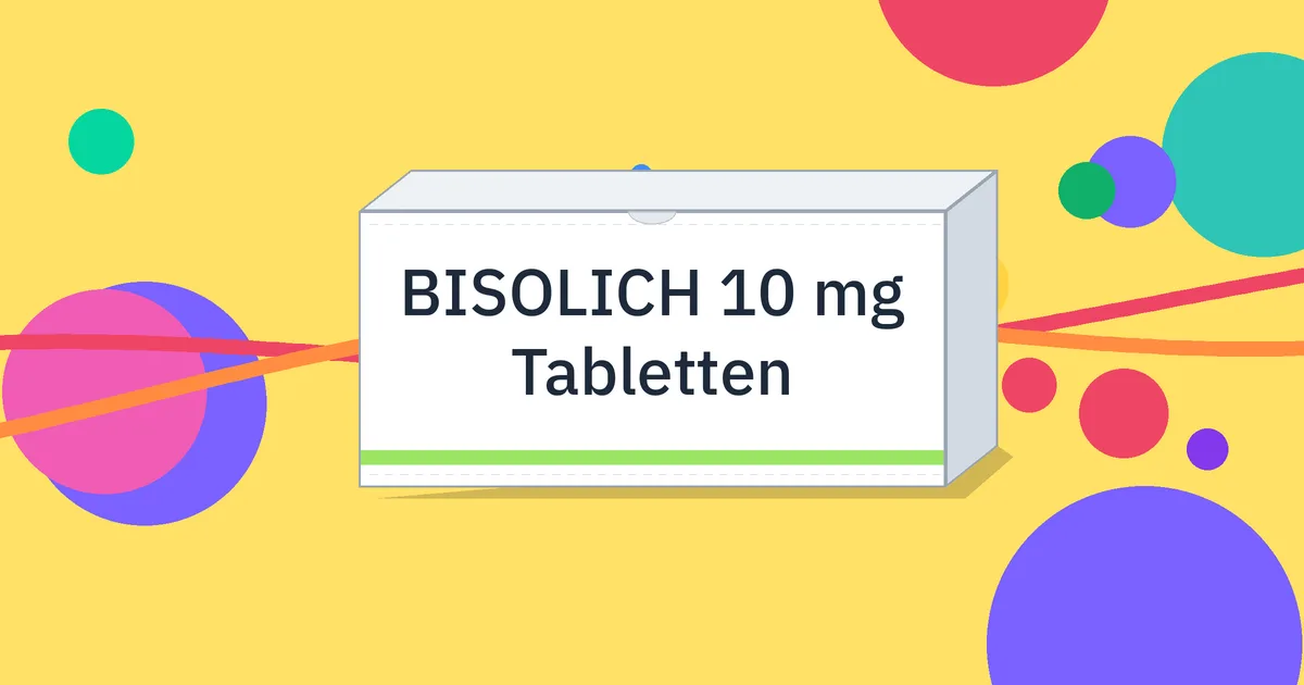 Symbolbild: Packung mit der Aufschrift BISOLICH 10 mg Tabletten (PZN 18656209) – Verfügbarkeit und Bezug in Apotheken in Frankfurt am Main