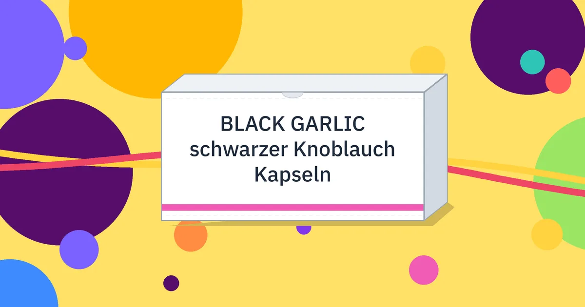 Symbolbild: Packung mit der Aufschrift BLACK GARLIC schwarzer Knoblauch Kapseln (PZN 13888808) – Verfügbarkeit und Bezug in Apotheken in Frankfurt am Main