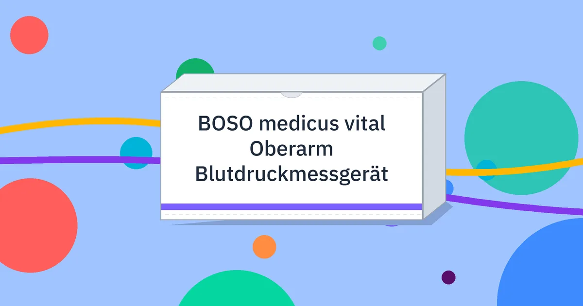 Symbolbild: Packung mit der Aufschrift BOSO medicus vital Oberarm Blutdruckmessgerät (PZN 10271355) – Verfügbarkeit und Bezug in Apotheken in Frankfurt am Main