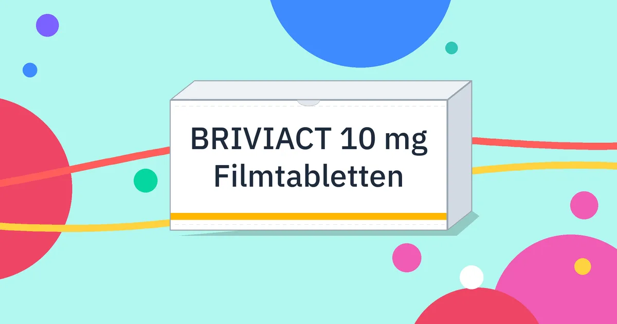 Symbolbild: Packung mit der Aufschrift BRIVIACT 10 mg Filmtabletten (PZN 12482470) – Verfügbarkeit und Bezug in Apotheken in Frankfurt am Main