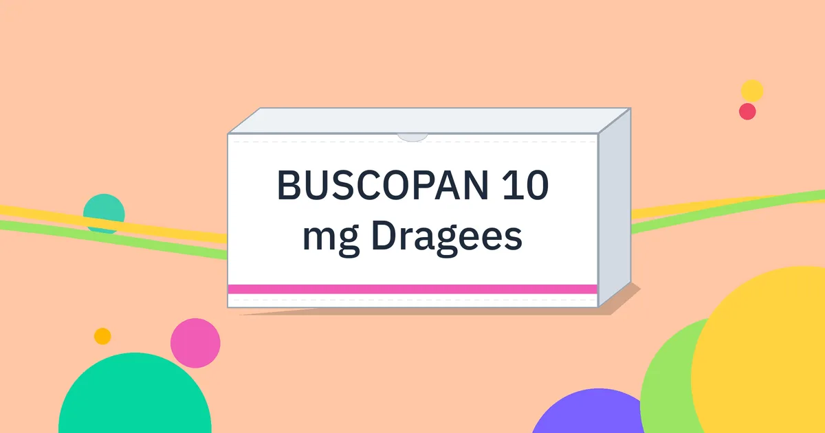Symbolbild: Packung mit der Aufschrift BUSCOPAN 10 mg Dragees (PZN 19778328) – Verfügbarkeit und Bezug in Apotheken in Frankfurt am Main