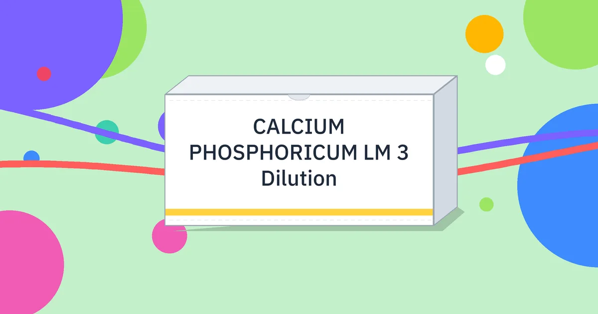 Symbolbild: Packung mit der Aufschrift CALCIUM PHOSPHORICUM LM 3 Dilution (PZN 12805140) – Verfügbarkeit und Bezug in Apotheken in Frankfurt am Main