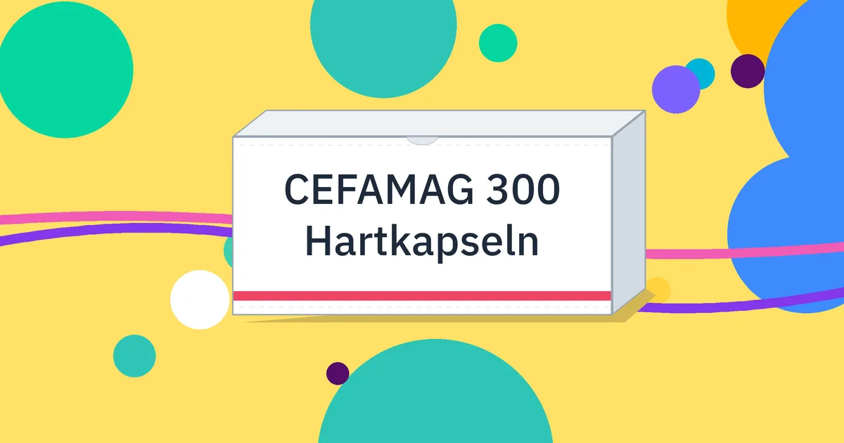 Symbolbild: Packung mit der Aufschrift CEFAMAG 300 Hartkapseln (PZN 03568913) – Verfügbarkeit und Bezug in Apotheken in Frankfurt am Main