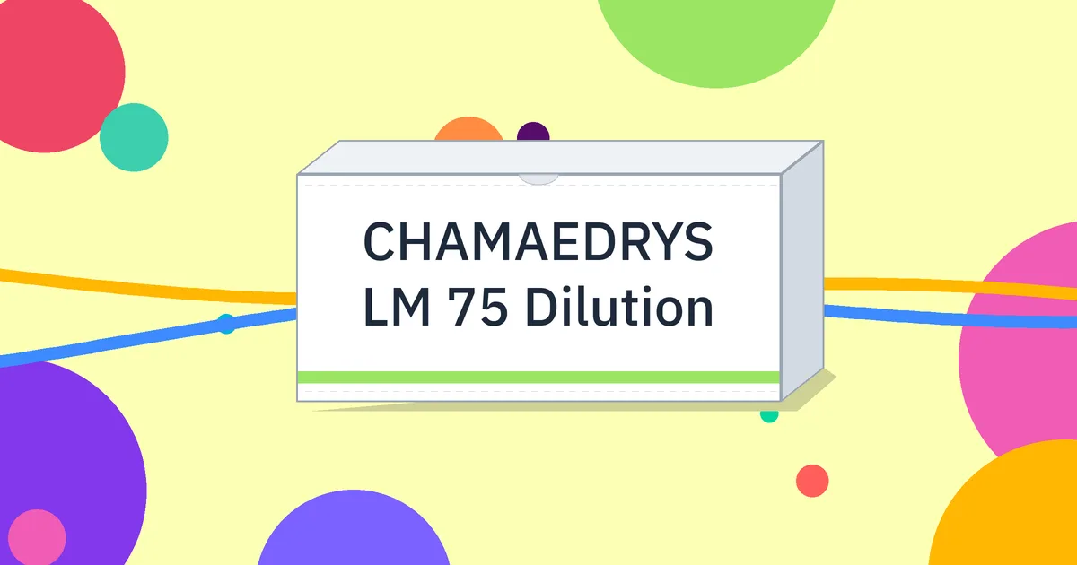 Symbolbild: Packung mit der Aufschrift CHAMAEDRYS LM 75 Dilution (PZN 13438761) – Verfügbarkeit und Bezug in Apotheken in Frankfurt am Main