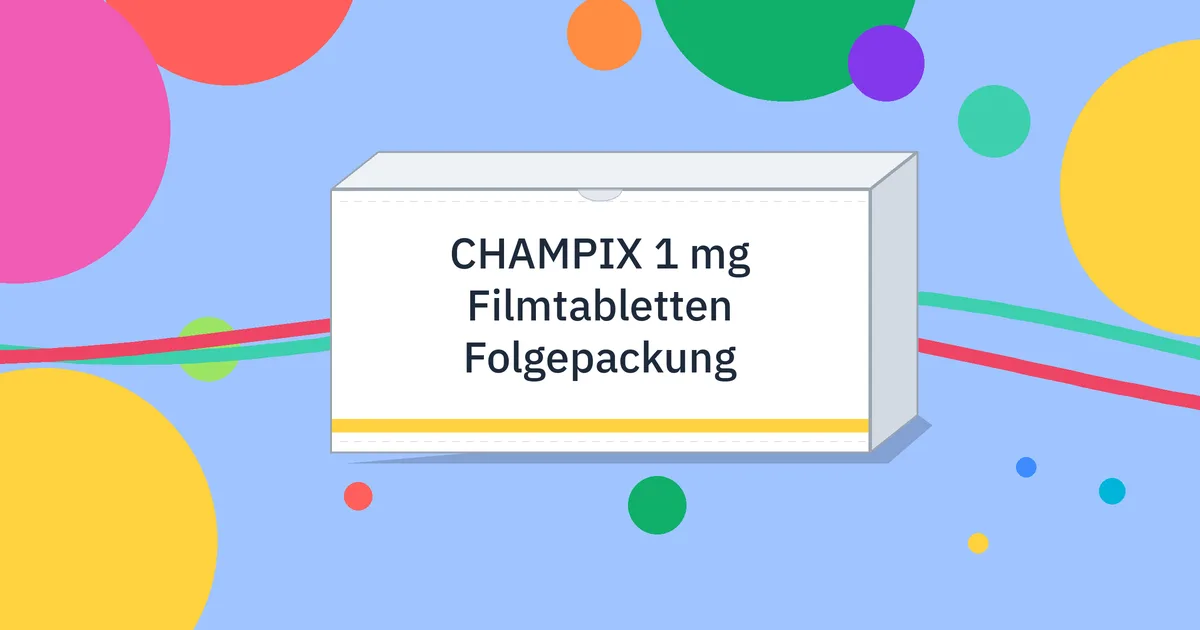 Symbolbild: Packung mit der Aufschrift CHAMPIX 1 mg Filmtabletten Folgepackung (PZN 07761624) – Verfügbarkeit und Bezug in Apotheken in Frankfurt am Main