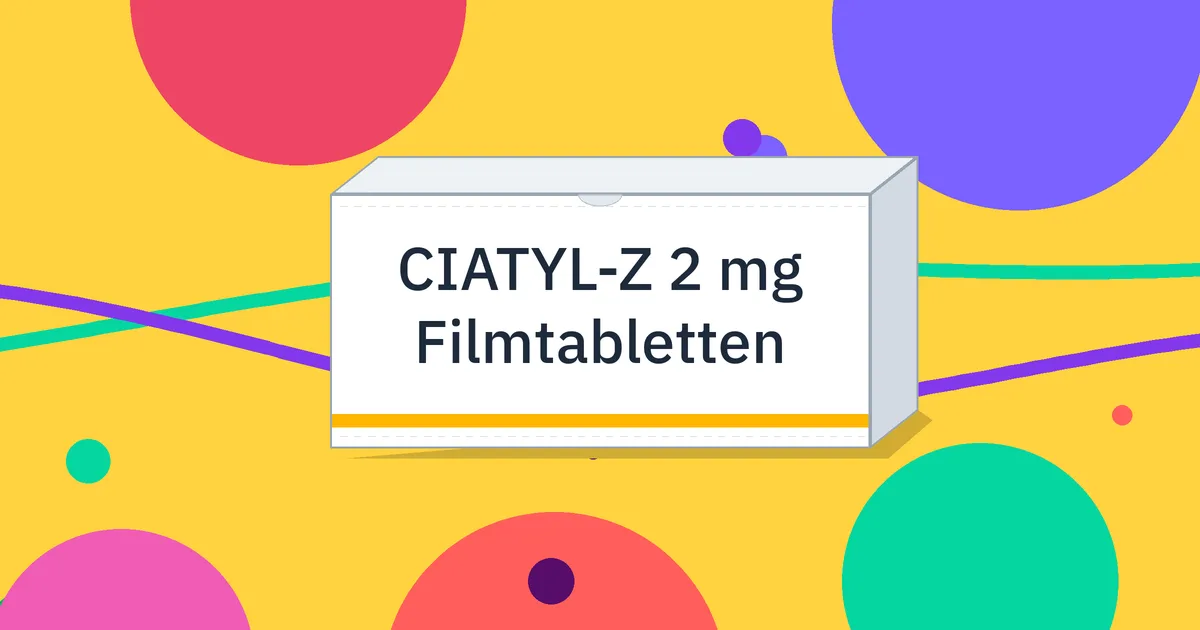 Symbolbild: Packung mit der Aufschrift CIATYL-Z 2 mg Filmtabletten (PZN 17580125) – Verfügbarkeit und Bezug in Apotheken in Frankfurt am Main