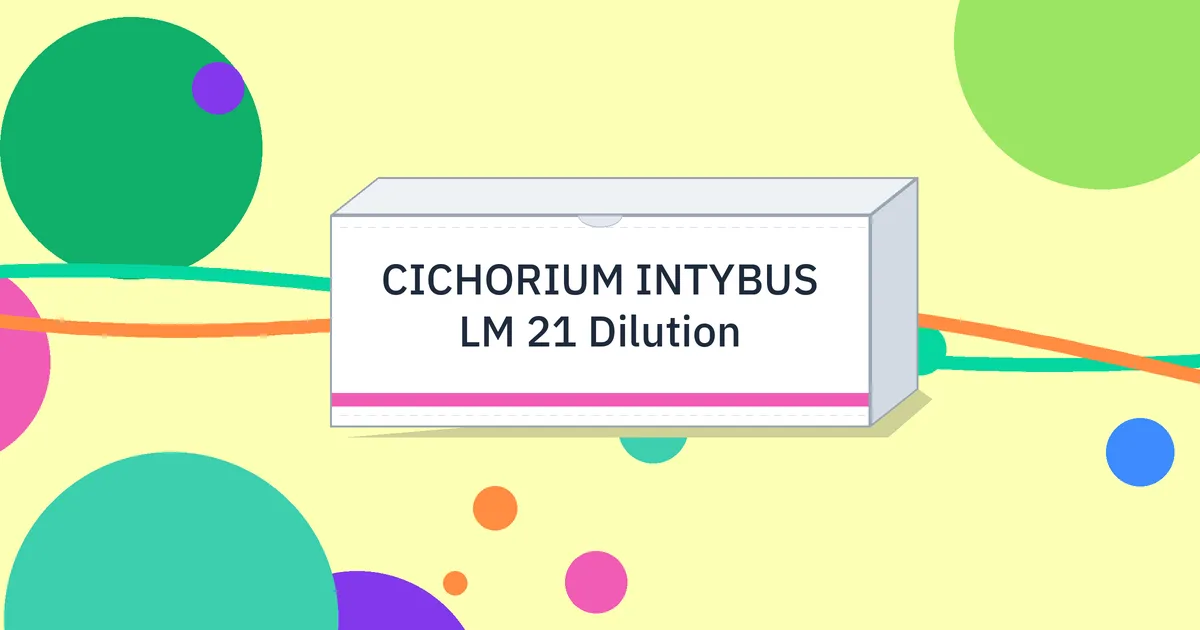Symbolbild: Packung mit der Aufschrift CICHORIUM INTYBUS LM 21 Dilution (PZN 13446080) – Verfügbarkeit und Bezug in Apotheken in Frankfurt am Main