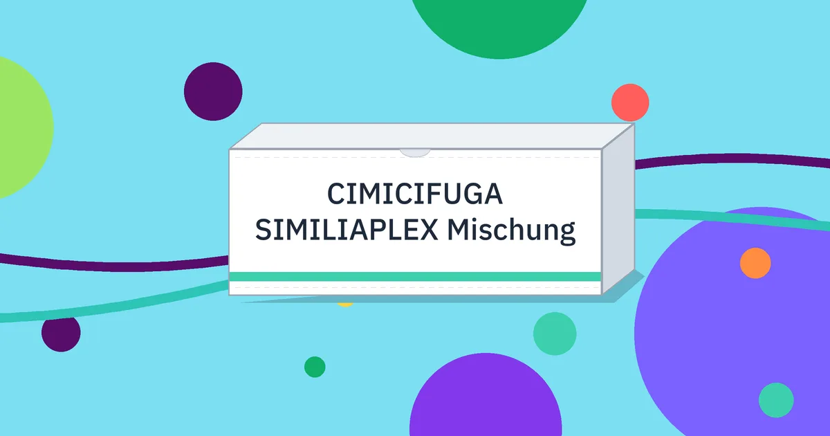 Symbolbild: Packung mit der Aufschrift CIMICIFUGA SIMILIAPLEX Mischung (PZN 15198580) – Verfügbarkeit und Bezug in Apotheken in Frankfurt am Main