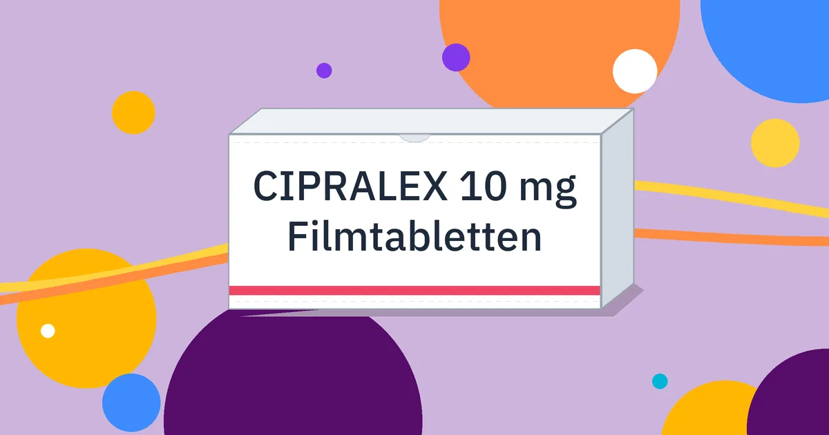 Symbolbild: Packung mit der Aufschrift CIPRALEX 10 mg Filmtabletten (PZN 03417930) – Verfügbarkeit und Bezug in Apotheken in Frankfurt am Main