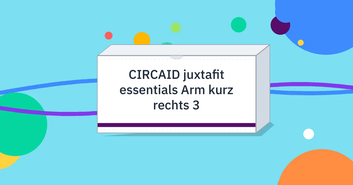 Symbolbild: Packung mit der Aufschrift CIRCAID juxtafit essentials Arm kurz rechts 3 (PZN 17939626) – Verfügbarkeit und Bezug in Apotheken in Frankfurt am Main