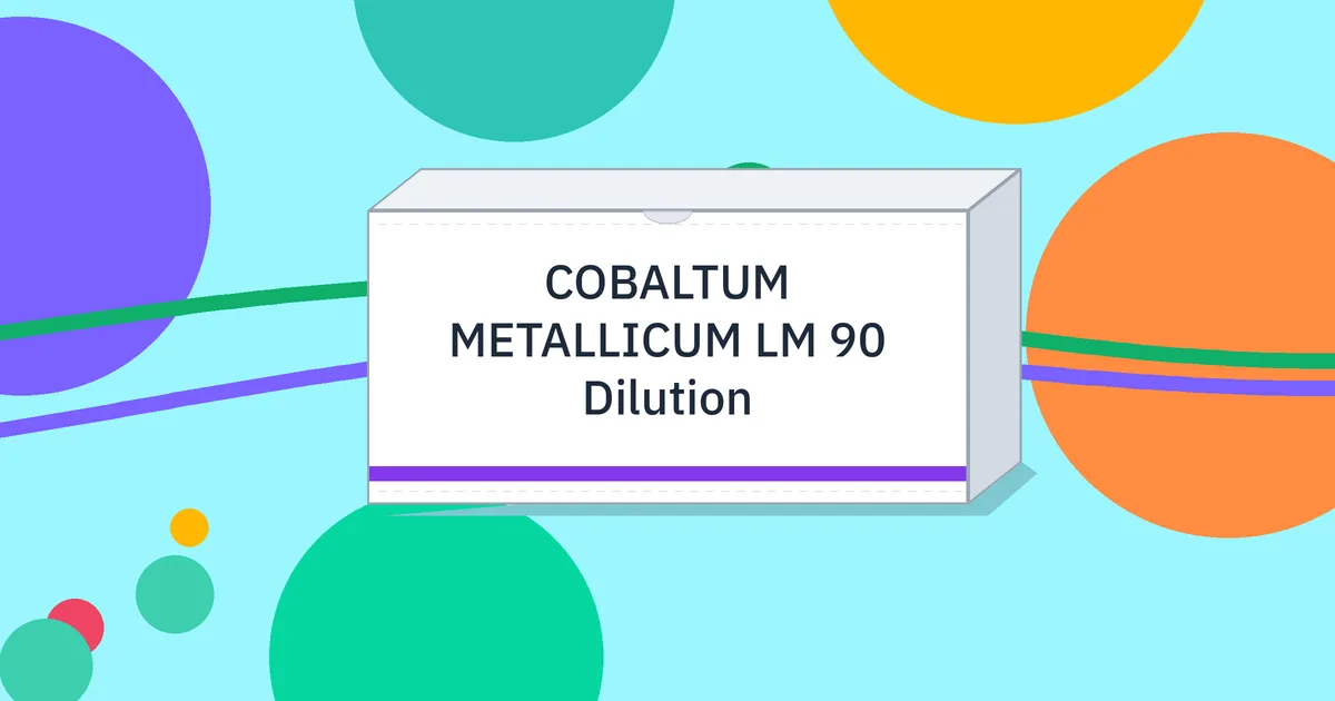 Symbolbild: Packung mit der Aufschrift COBALTUM METALLICUM LM 90 Dilution (PZN 12823391) – Verfügbarkeit und Bezug in Apotheken in Frankfurt am Main