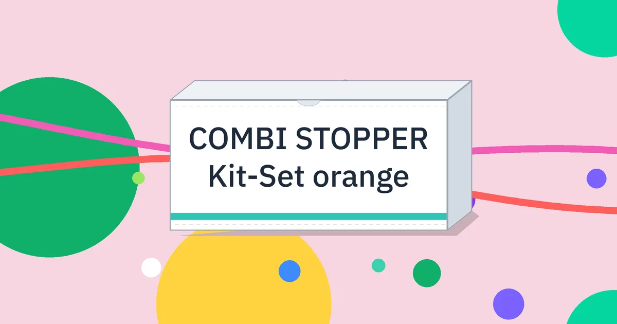 Symbolbild: Packung mit der Aufschrift COMBI STOPPER Kit-Set orange (PZN 10992563) – Verfügbarkeit und Bezug in Apotheken in Frankfurt am Main
