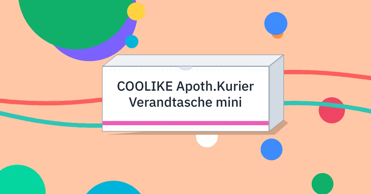 Symbolbild: Packung mit der Aufschrift COOLIKE Apoth.Kurier Verandtasche mini (PZN 01071077) – Verfügbarkeit und Bezug in Apotheken in Frankfurt am Main