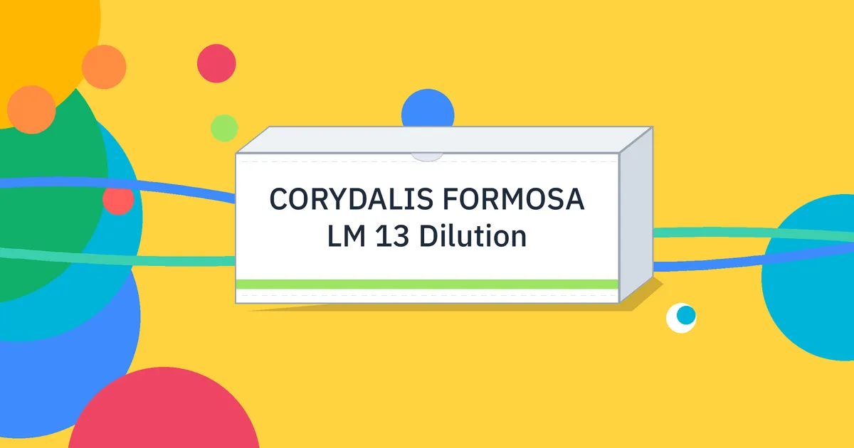 Symbolbild: Packung mit der Aufschrift CORYDALIS FORMOSA LM 13 Dilution (PZN 13454004) – Verfügbarkeit und Bezug in Apotheken in Frankfurt am Main