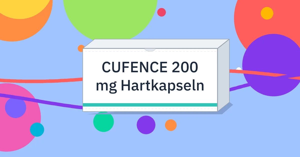Symbolbild: Packung mit der Aufschrift CUFENCE 200 mg Hartkapseln (PZN 17528053) – Verfügbarkeit und Bezug in Apotheken in Frankfurt am Main