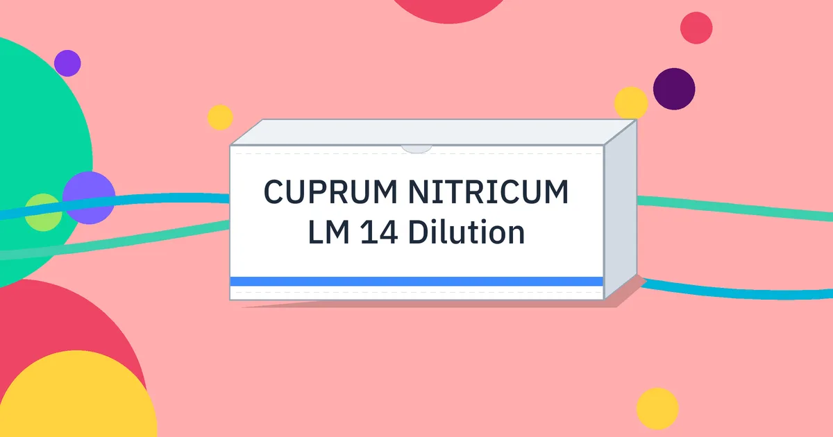 Symbolbild: Packung mit der Aufschrift CUPRUM NITRICUM LM 14 Dilution (PZN 12838607) – Verfügbarkeit und Bezug in Apotheken in Frankfurt am Main