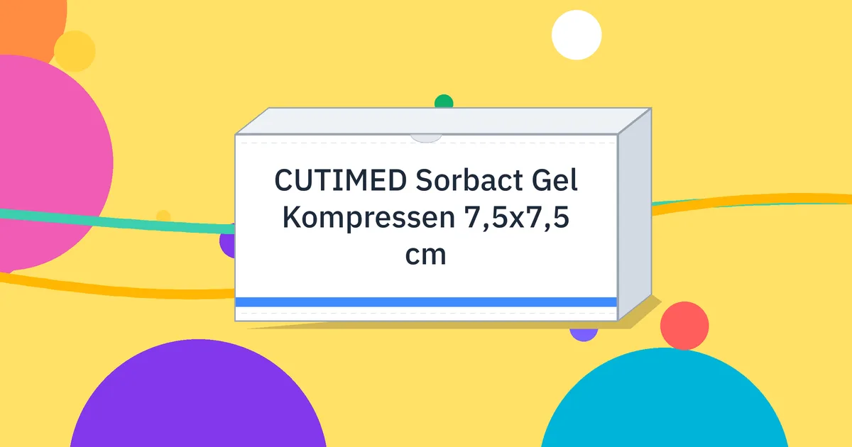 Symbolbild: Packung mit der Aufschrift CUTIMED Sorbact Gel Kompressen 7,5x7,5 cm (PZN 03178661) – Verfügbarkeit und Bezug in Apotheken in Frankfurt am Main