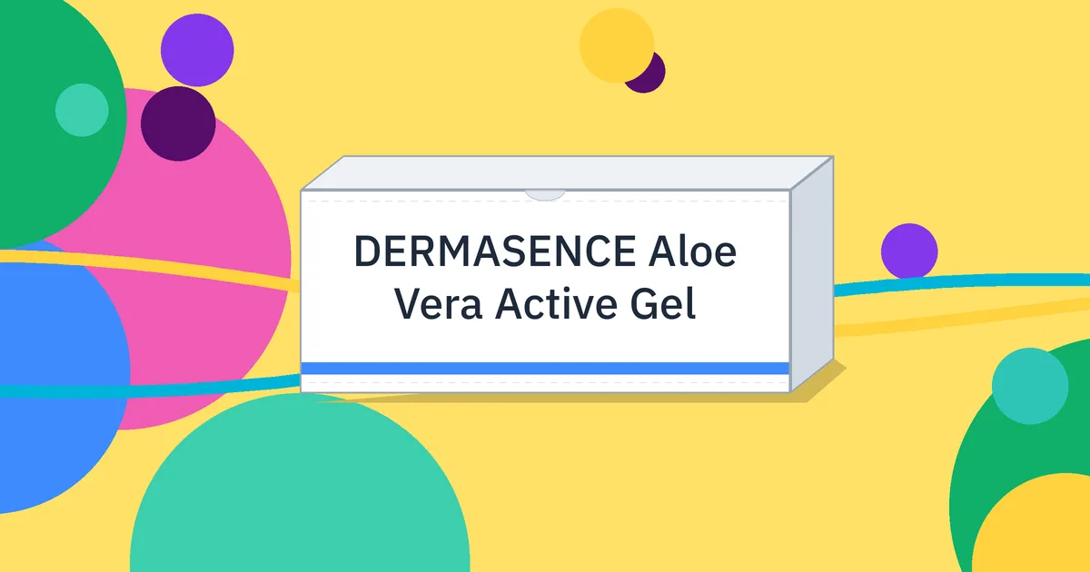Symbolbild: Packung mit der Aufschrift DERMASENCE Aloe Vera Active Gel (PZN 11871726) – Verfügbarkeit und Bezug in Apotheken in Frankfurt am Main