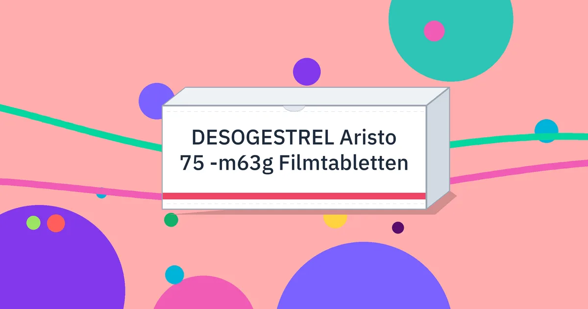 Symbolbild: Packung mit der Aufschrift DESOGESTREL Aristo 75 -m63g Filmtabletten (PZN 09929128) – Verfügbarkeit und Bezug in Apotheken in Frankfurt am Main
