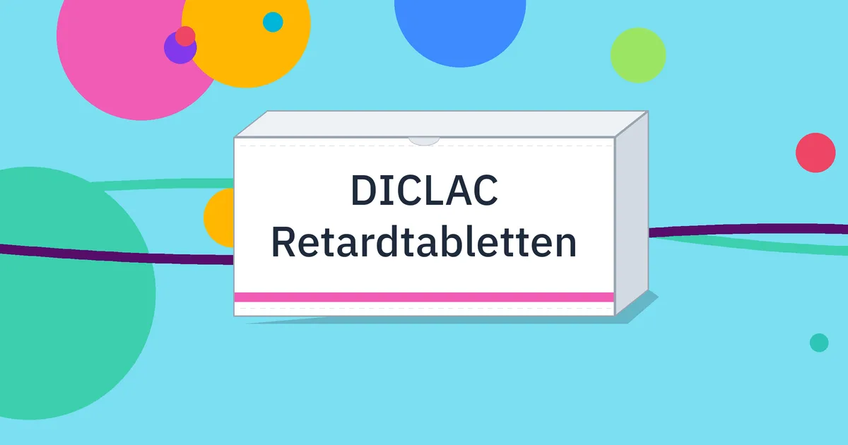 Symbolbild: Packung mit der Aufschrift DICLAC Retardtabletten (PZN 03223166) – Verfügbarkeit und Bezug in Apotheken in Frankfurt am Main