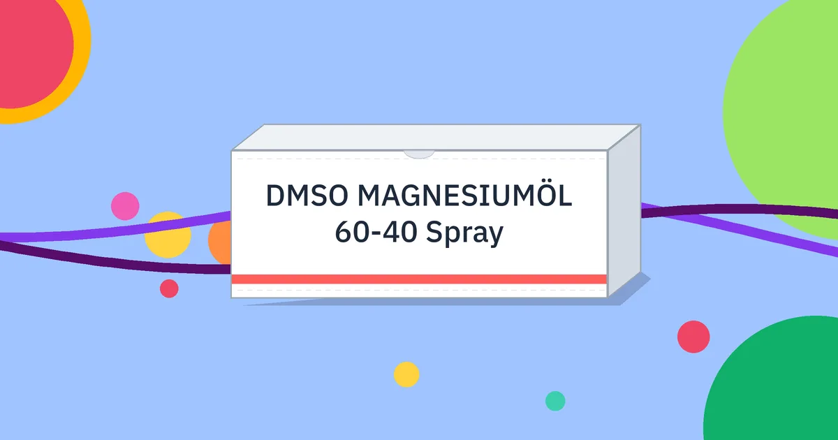 Symbolbild: Packung mit der Aufschrift DMSO MAGNESIUMÖL 60-40 Spray (PZN 19206477) – Verfügbarkeit und Bezug in Apotheken in Frankfurt am Main