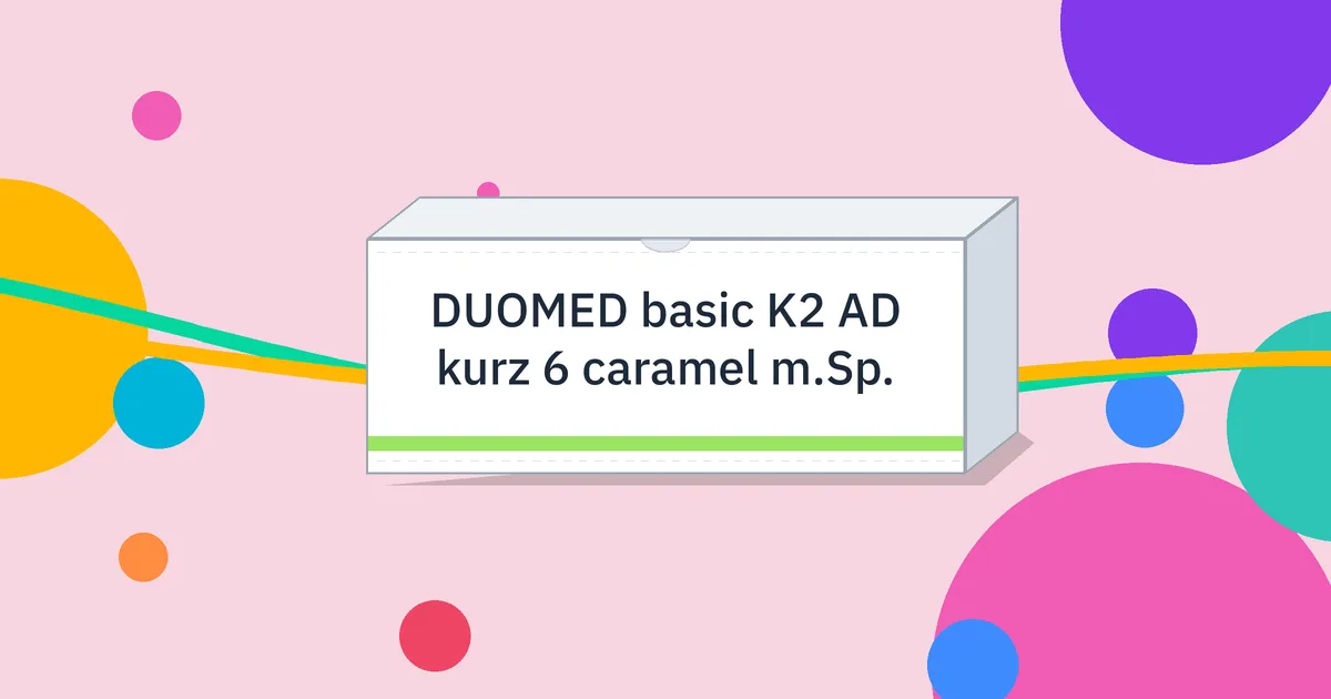 Symbolbild: Packung mit der Aufschrift DUOMED basic K2 AD kurz 6 caramel m.Sp. (PZN 20907423) – Verfügbarkeit und Bezug in Apotheken in Frankfurt am Main