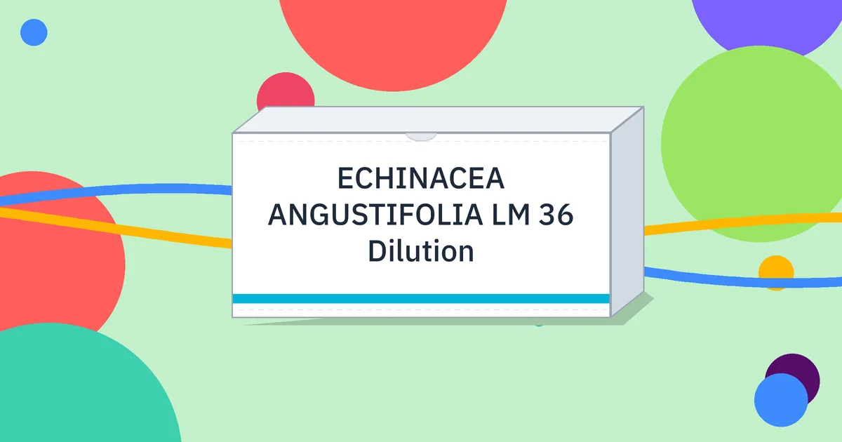 Symbolbild: Packung mit der Aufschrift ECHINACEA ANGUSTIFOLIA LM 36 Dilution (PZN 12844163) – Verfügbarkeit und Bezug in Apotheken in Frankfurt am Main