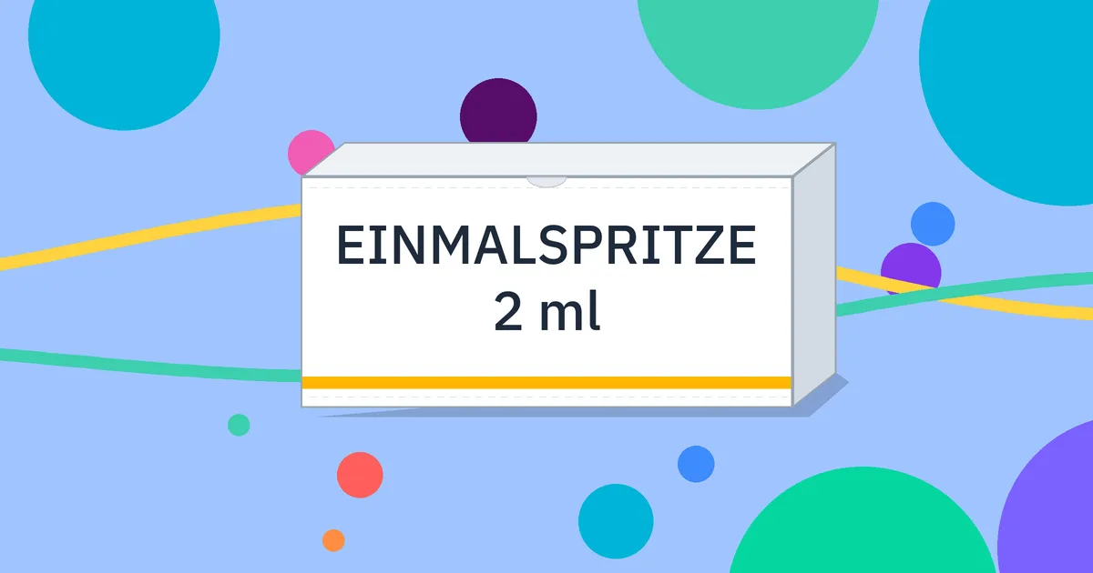 Symbolbild: Packung mit der Aufschrift EINMALSPRITZE 2 ml (PZN 09291743) – Verfügbarkeit und Bezug in Apotheken in Frankfurt am Main