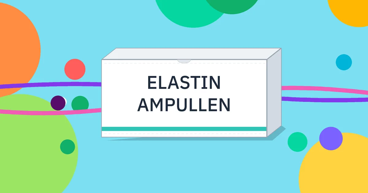Symbolbild: Packung mit der Aufschrift ELASTIN AMPULLEN (PZN 14401085) – Verfügbarkeit und Bezug in Apotheken in Frankfurt am Main