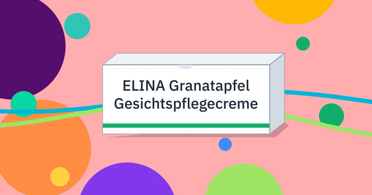 Symbolbild: Packung mit der Aufschrift ELINA Granatapfel Gesichtspflegecreme (PZN 11193516) – Verfügbarkeit und Bezug in Apotheken in Frankfurt am Main