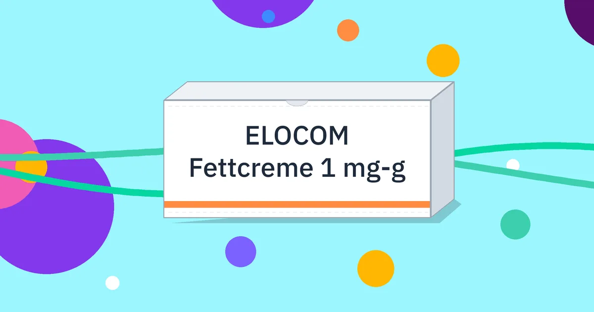 Symbolbild: Packung mit der Aufschrift ELOCOM Fettcreme 1 mg-g (PZN 19103777) – Verfügbarkeit und Bezug in Apotheken in Frankfurt am Main