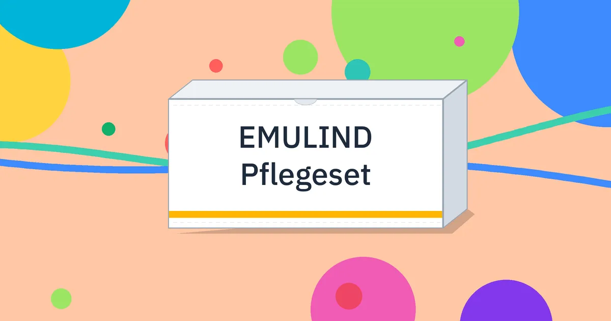 Symbolbild: Packung mit der Aufschrift EMULIND Pflegeset (PZN 06110215) – Verfügbarkeit und Bezug in Apotheken in Frankfurt am Main