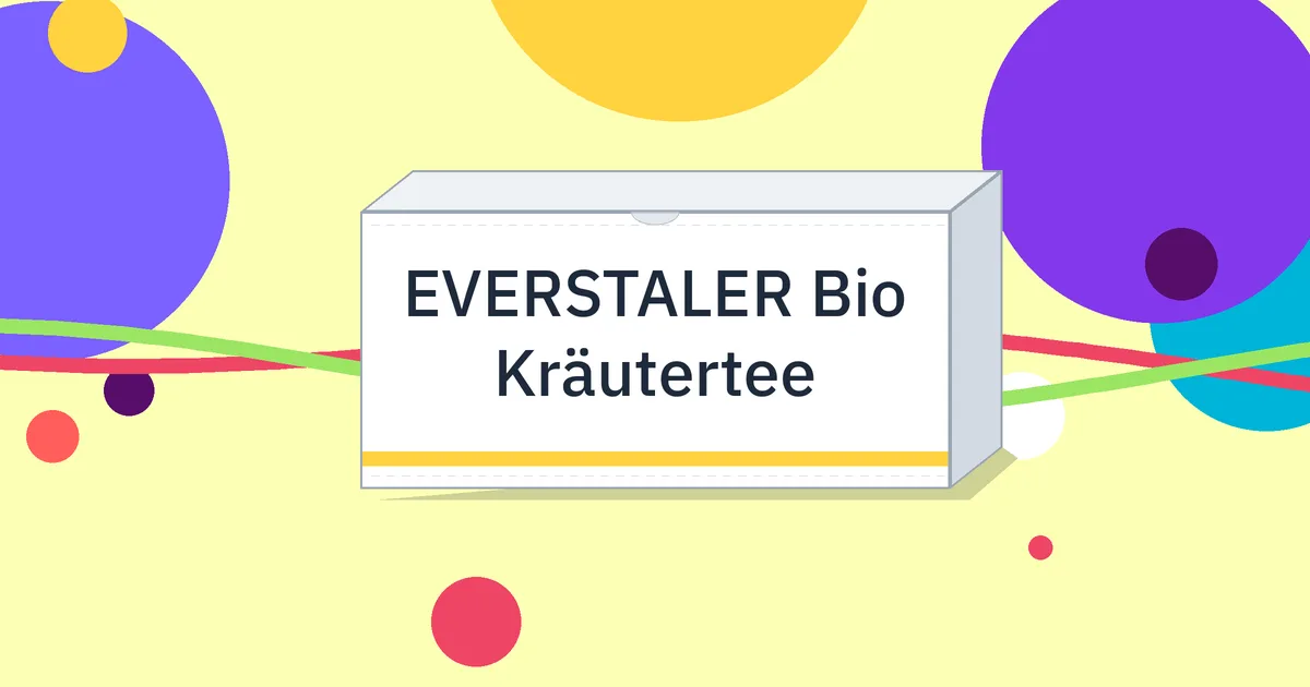 Symbolbild: Packung mit der Aufschrift EVERSTALER Bio Kräutertee (PZN 17158231) – Verfügbarkeit und Bezug in Apotheken in Frankfurt am Main