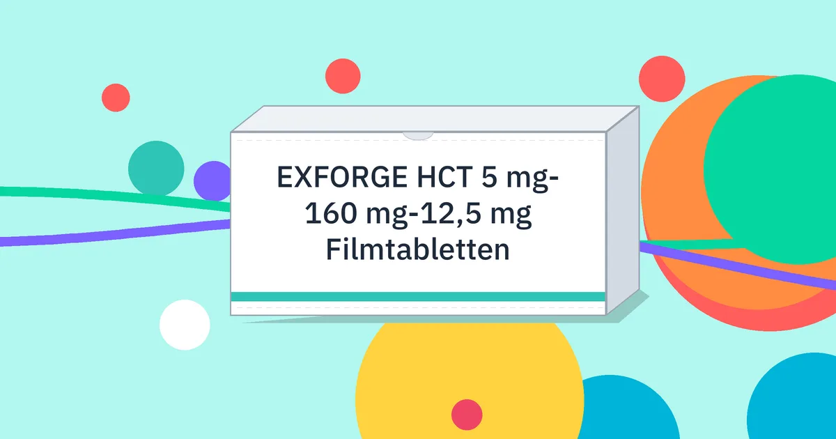 Symbolbild: Packung mit der Aufschrift EXFORGE HCT 5 mg-160 mg-12,5 mg Filmtabletten (PZN 10298331) – Verfügbarkeit und Bezug in Apotheken in Frankfurt am Main