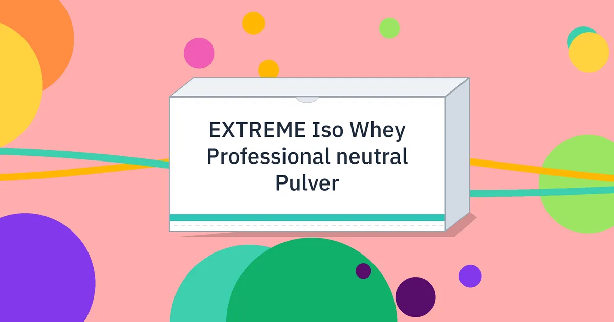 Symbolbild: Packung mit der Aufschrift EXTREME Iso Whey Professional neutral Pulver (PZN 10179046) – Verfügbarkeit und Bezug in Apotheken in Frankfurt am Main