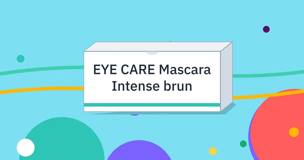 Symbolbild: Packung mit der Aufschrift EYE CARE Mascara Intense brun (PZN 16954925) – Verfügbarkeit und Bezug in Apotheken in Frankfurt am Main