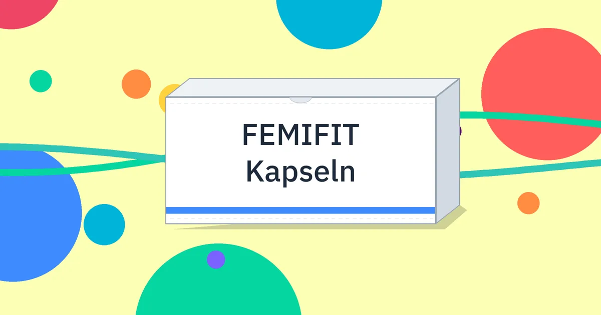 Symbolbild: Packung mit der Aufschrift FEMIFIT Kapseln (PZN 13501407) – Verfügbarkeit und Bezug in Apotheken in Frankfurt am Main