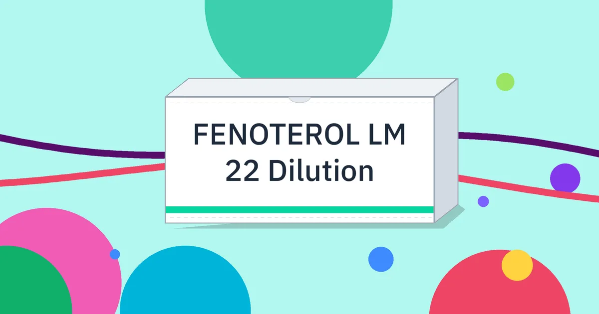 Symbolbild: Packung mit der Aufschrift FENOTEROL LM 22 Dilution (PZN 12847227) – Verfügbarkeit und Bezug in Apotheken in Frankfurt am Main