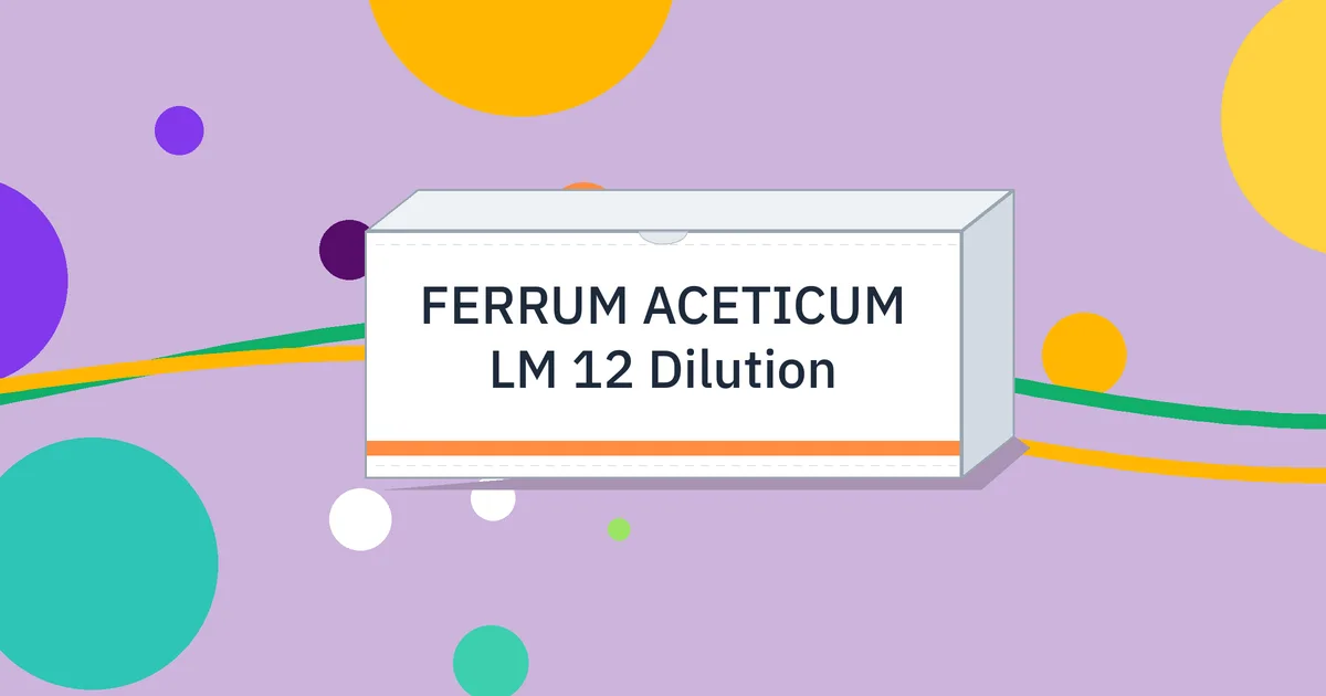 Symbolbild: Packung mit der Aufschrift FERRUM ACETICUM LM 12 Dilution (PZN 13488339) – Verfügbarkeit und Bezug in Apotheken in Frankfurt am Main