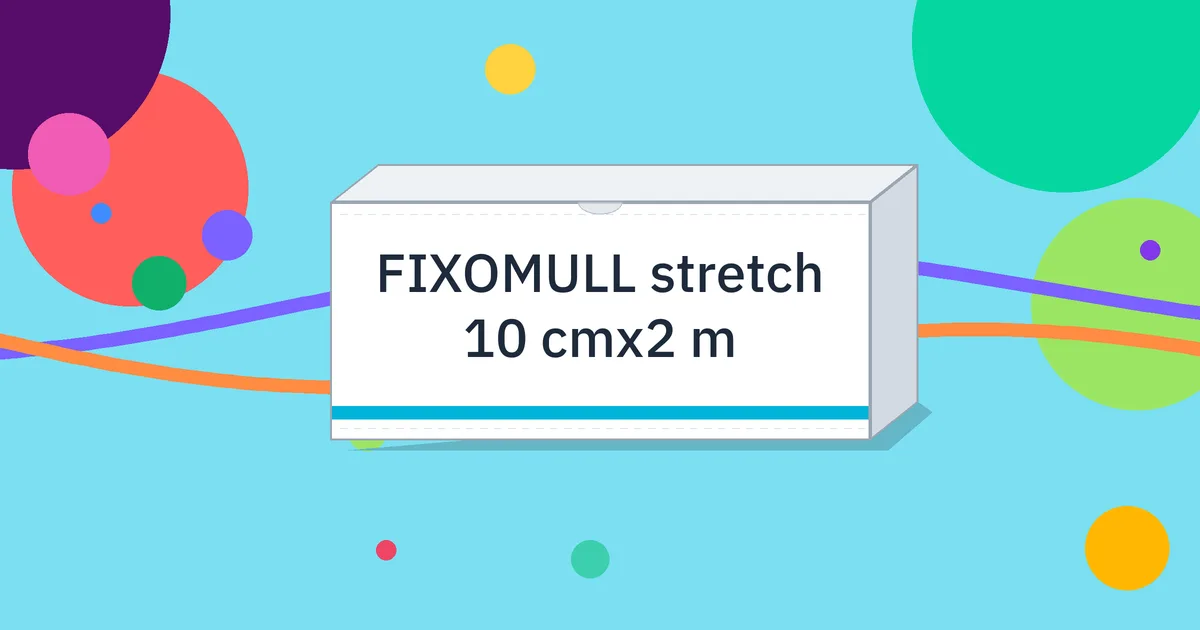 Symbolbild: Packung mit der Aufschrift FIXOMULL stretch 10 cmx2 m (PZN 16806834) – Verfügbarkeit und Bezug in Apotheken in Frankfurt am Main