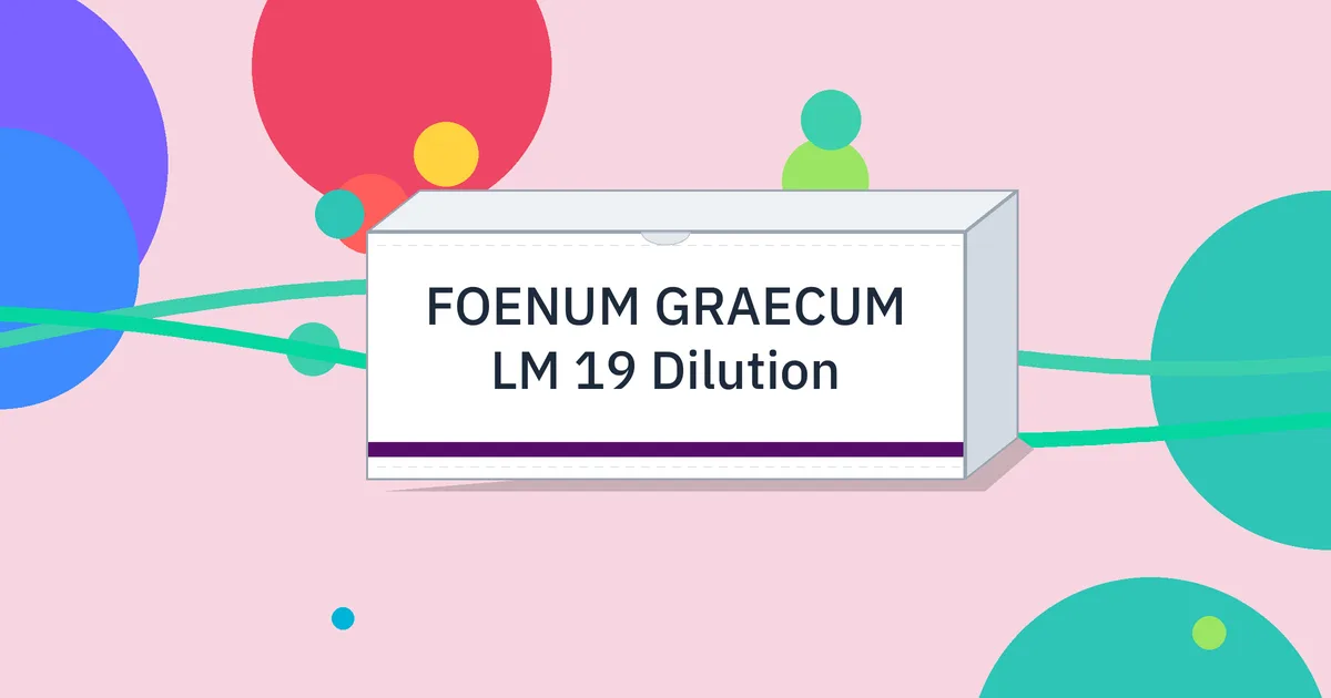 Symbolbild: Packung mit der Aufschrift FOENUM GRAECUM LM 19 Dilution (PZN 13490276) – Verfügbarkeit und Bezug in Apotheken in Frankfurt am Main