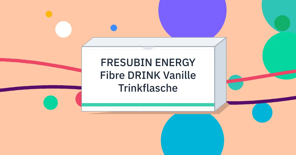Symbolbild: Packung mit der Aufschrift FRESUBIN ENERGY Fibre DRINK Vanille Trinkflasche (PZN 00962727) – Verfügbarkeit und Bezug in Apotheken in Frankfurt am Main
