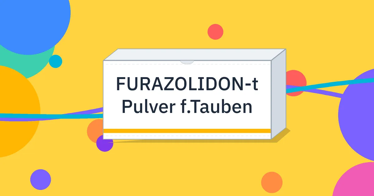 Symbolbild: Packung mit der Aufschrift FURAZOLIDON-t Pulver f.Tauben (PZN 03435477) – Verfügbarkeit und Bezug in Apotheken in Frankfurt am Main