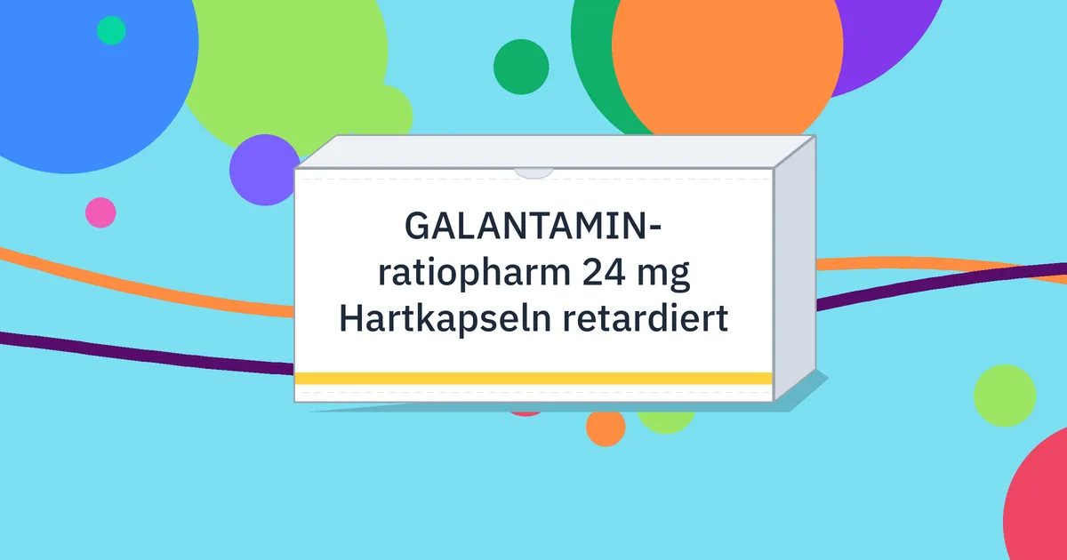 Symbolbild: Packung mit der Aufschrift GALANTAMIN-ratiopharm 24 mg Hartkapseln retardiert (PZN 08755519) – Verfügbarkeit und Bezug in Apotheken in Frankfurt am Main
