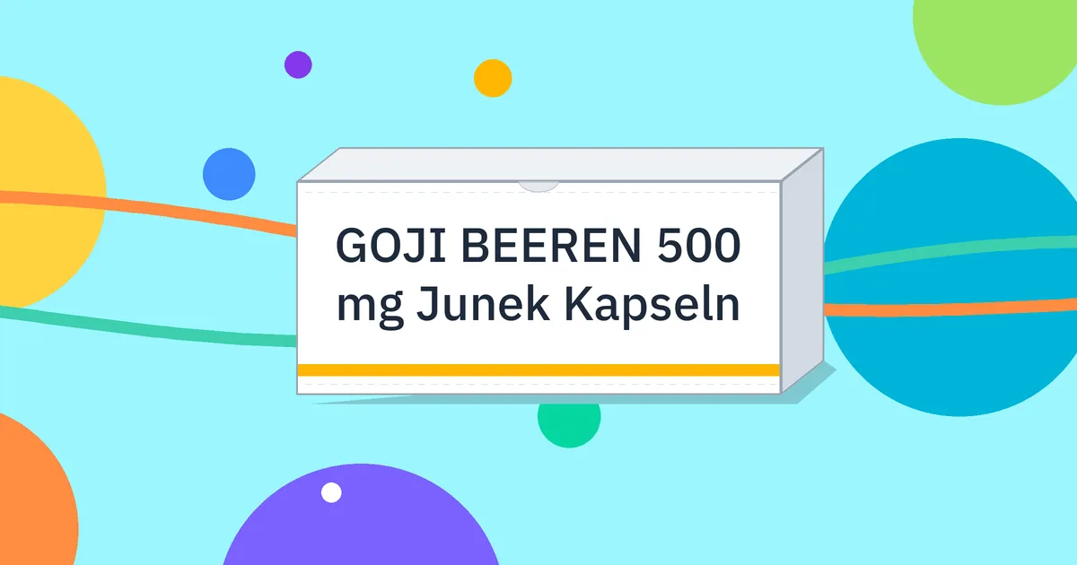 Symbolbild: Packung mit der Aufschrift GOJI BEEREN 500 mg Junek Kapseln (PZN 10051234) – Verfügbarkeit und Bezug in Apotheken in Frankfurt am Main