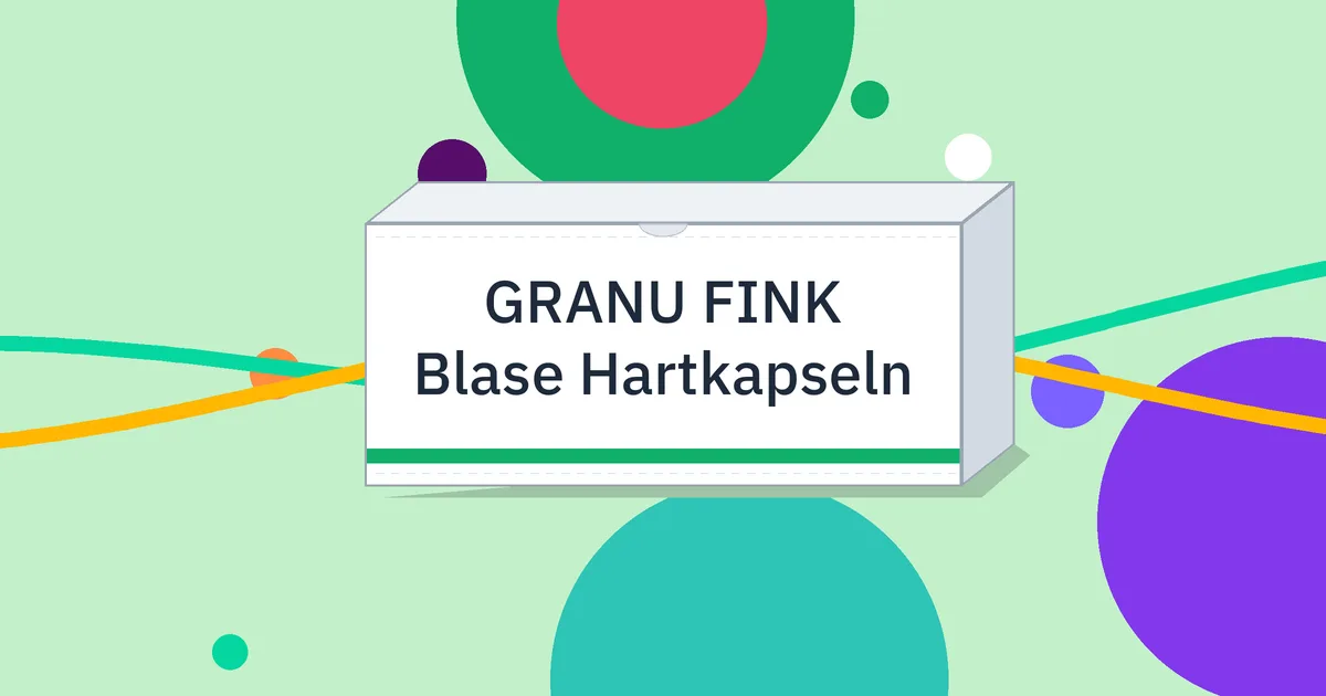 Symbolbild: Packung mit der Aufschrift GRANU FINK Blase Hartkapseln (PZN 00266614) – Verfügbarkeit und Bezug in Apotheken in Frankfurt am Main