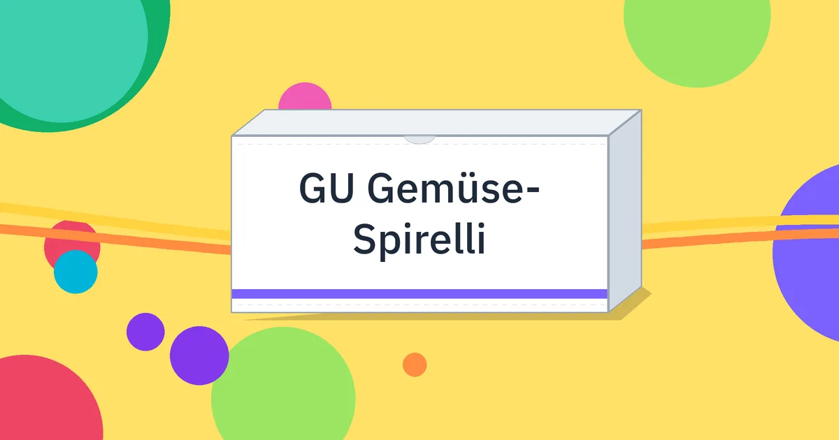 Symbolbild: Packung mit der Aufschrift GU Gemüse-Spirelli (PZN 15373474) – Verfügbarkeit und Bezug in Apotheken in Frankfurt am Main