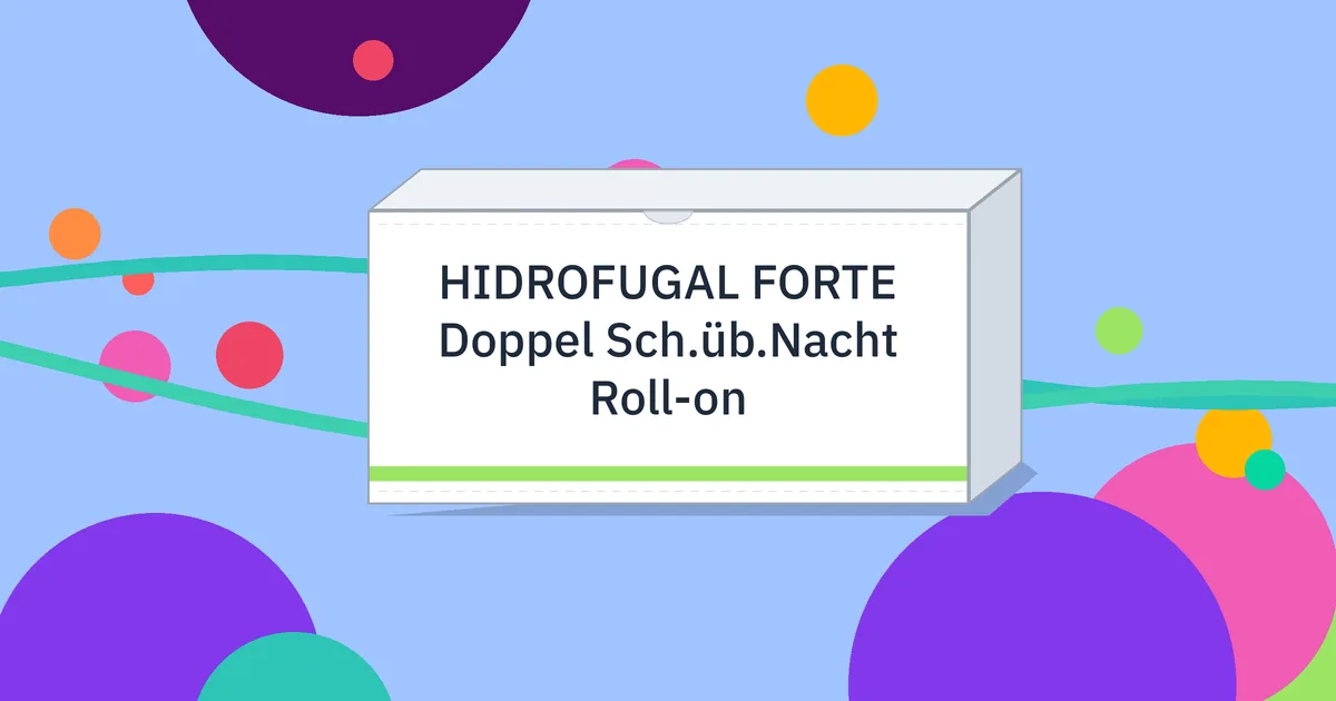 Symbolbild: Packung mit der Aufschrift HIDROFUGAL FORTE Doppel Sch.üb.Nacht Roll-on (PZN 19118709) – Verfügbarkeit und Bezug in Apotheken in Frankfurt am Main